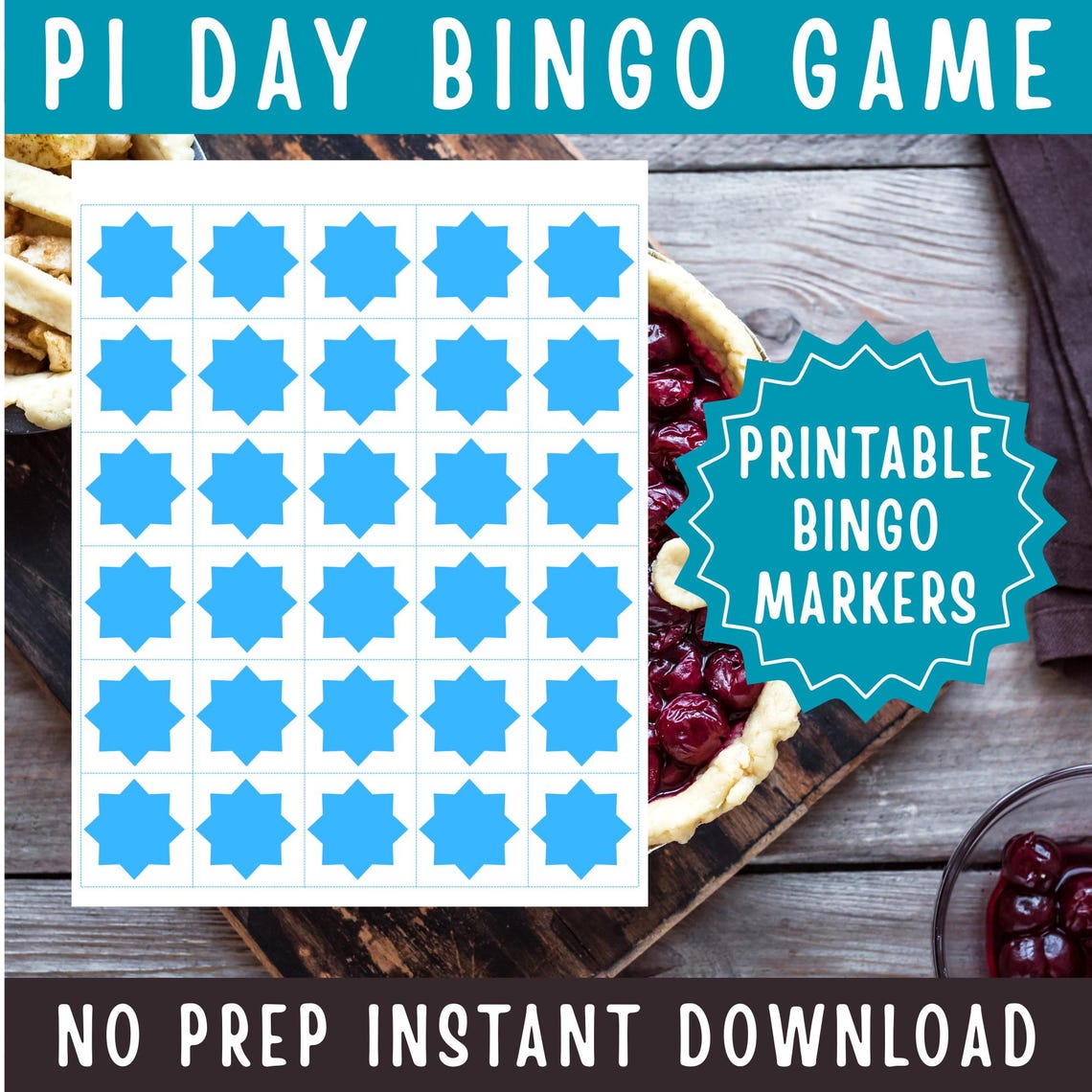 Pi Day Bingo Game Printable Math Activity for Kids Classroom STEM ...
