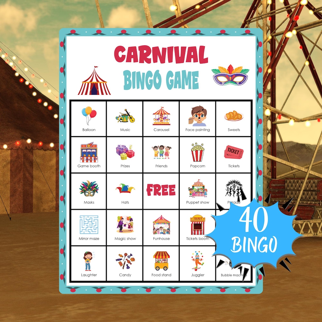 Carnival Bingo Game | Fun Fair-themed Printable Activity for Kids ...