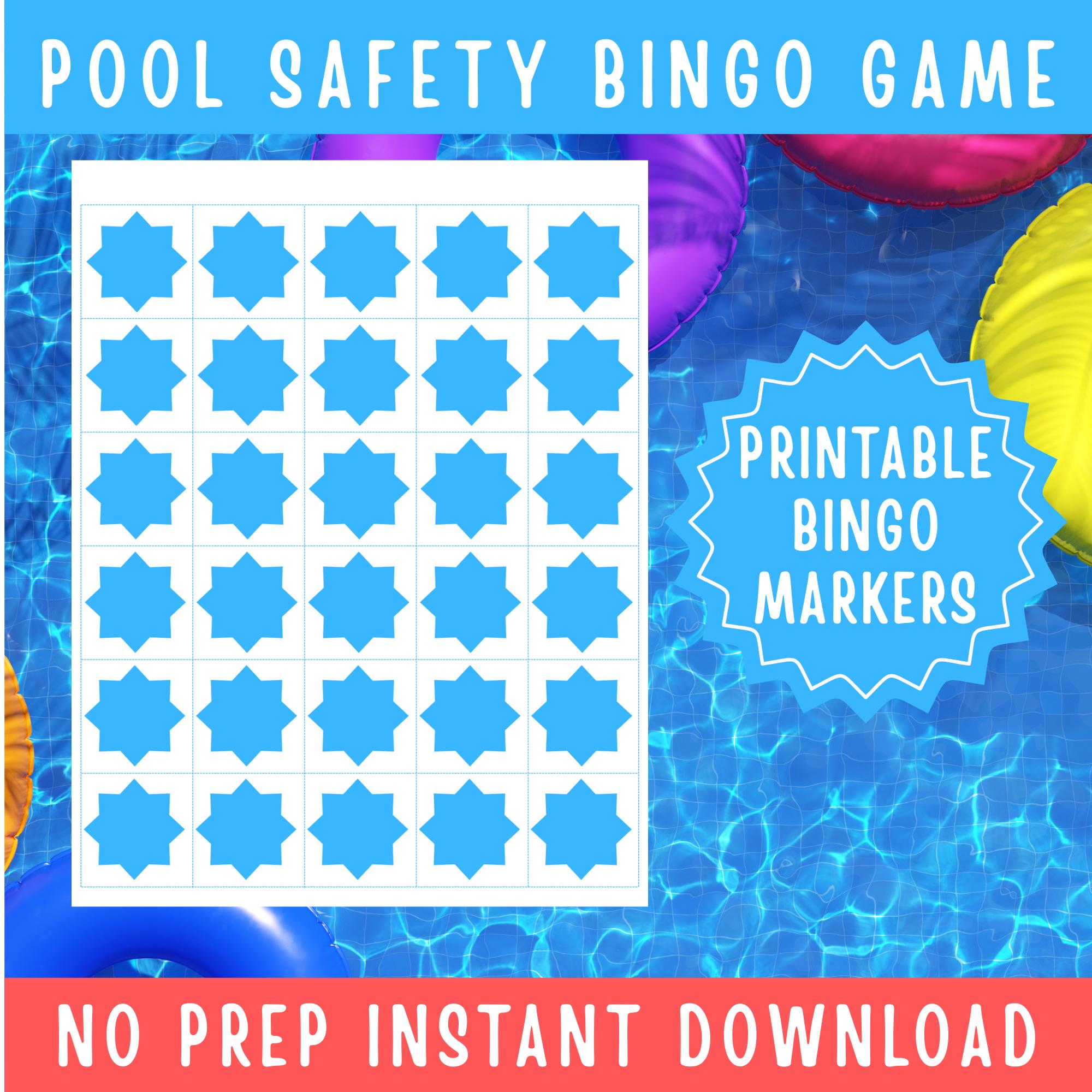 Pool Safety Bingo Game | Water Safety Printable Activity for Kids ...