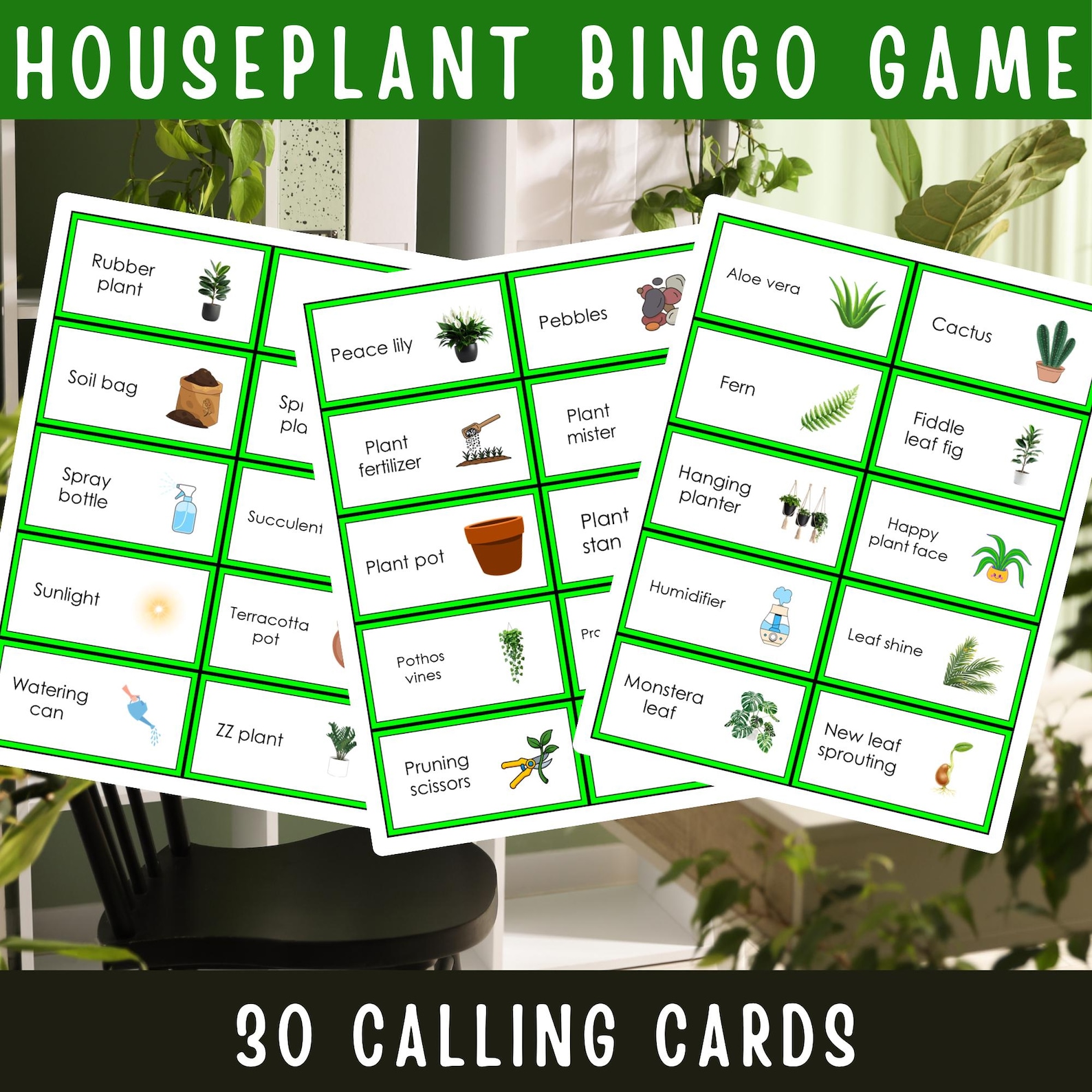 Houseplant Bingo Game | Fun Printable Activity for Kids, Classroom ...