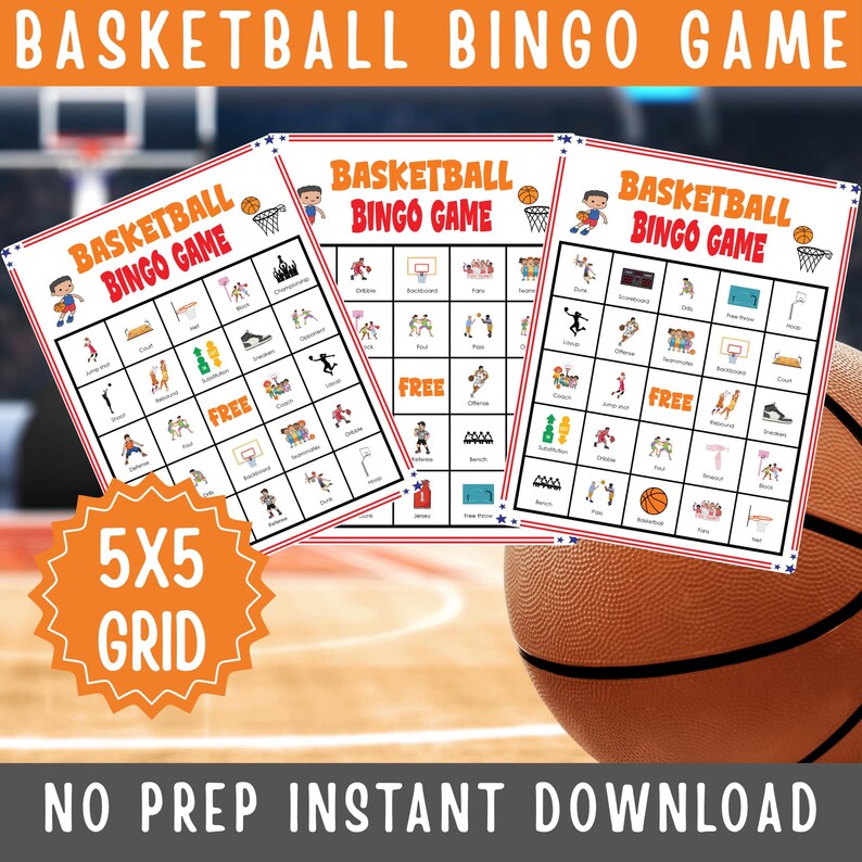 Basketball Bingo Game | Fun Sports Activity for Kids, Classroom, and ...