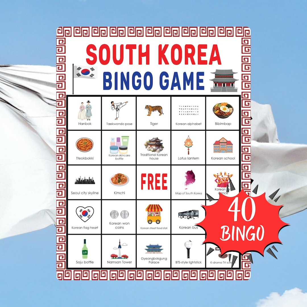 South Korea Bingo Game – A Fun, Educational, and Culture-filled ...