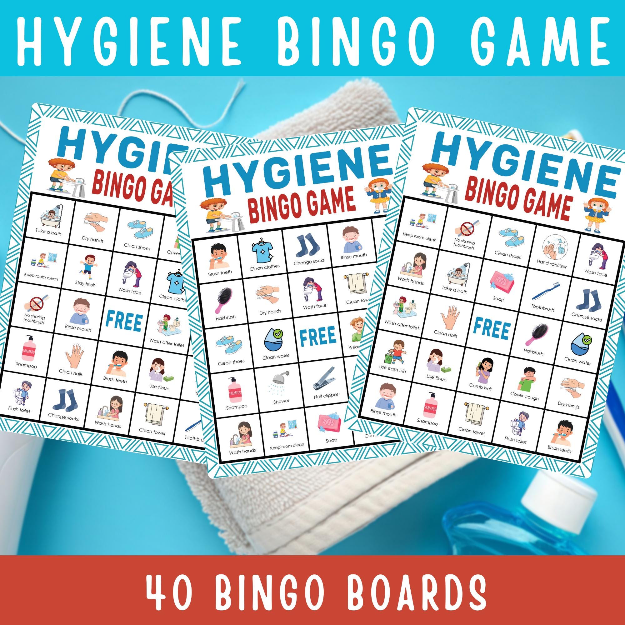 Hygiene Bingo Game | Printable Personal Hygiene Bingo for Kids ...