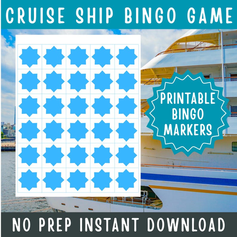 Cruise Ship Bingo Game Printable Travel Ocean Activity for Kids ...