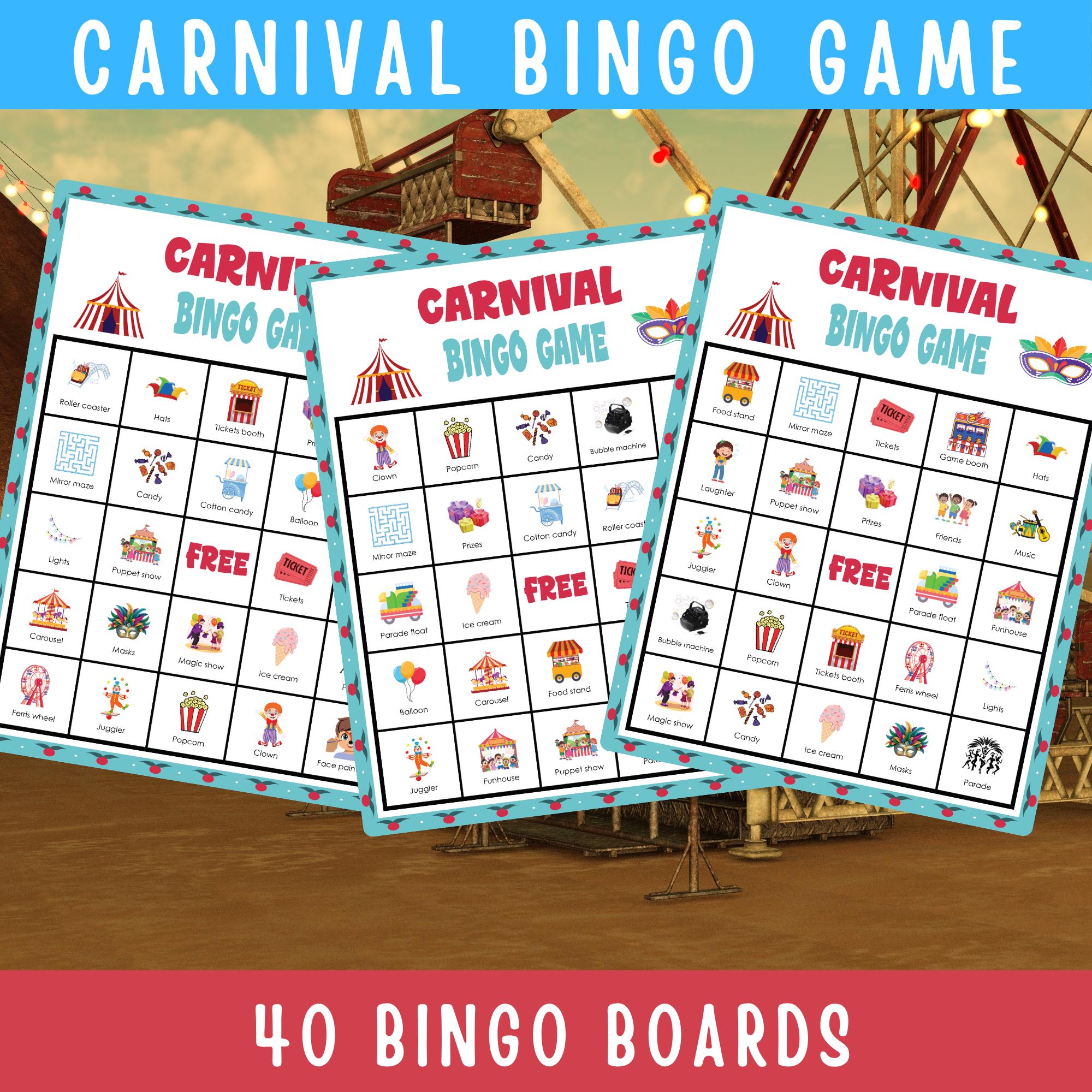 Carnival Bingo Game | Fun Fair-themed Printable Activity for Kids ...