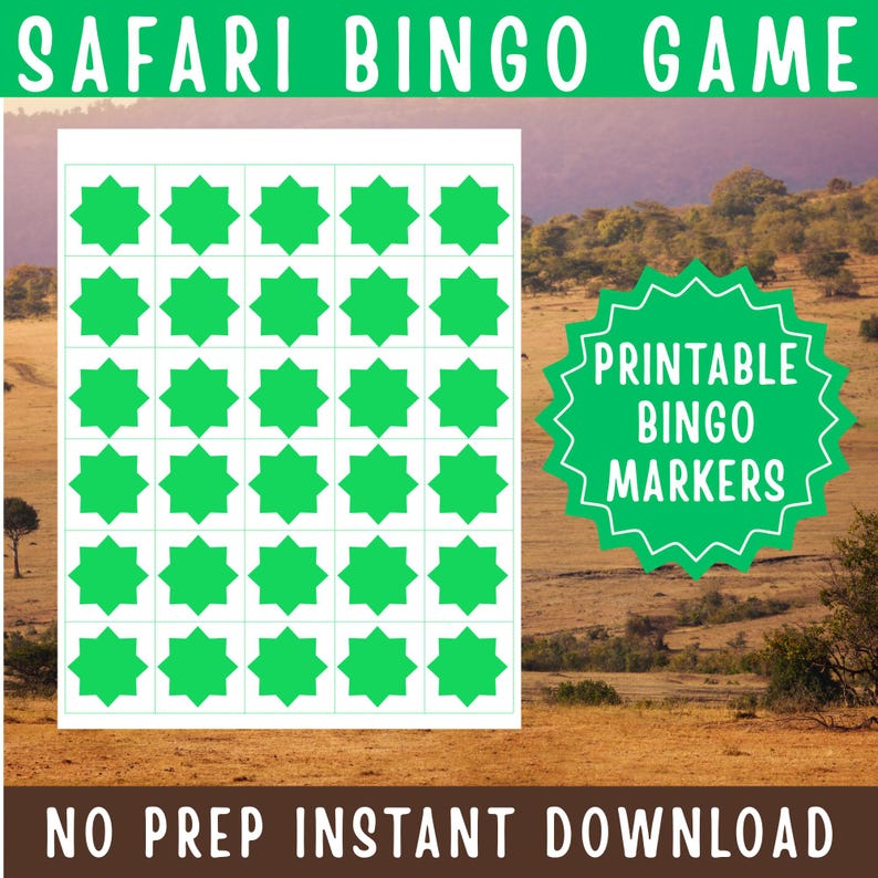 Safari Bingo Game | Jungle Animals Printable Activity for Kids ...