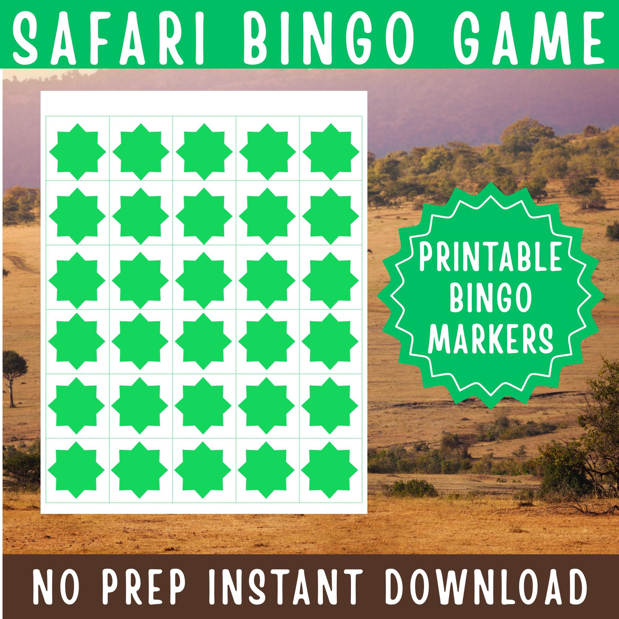 Safari Bingo Game | Jungle Animals Printable Activity for Kids ...