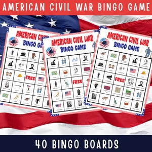 American Civil War Bingo Game | U.S. History Learning Activity for Kids ...