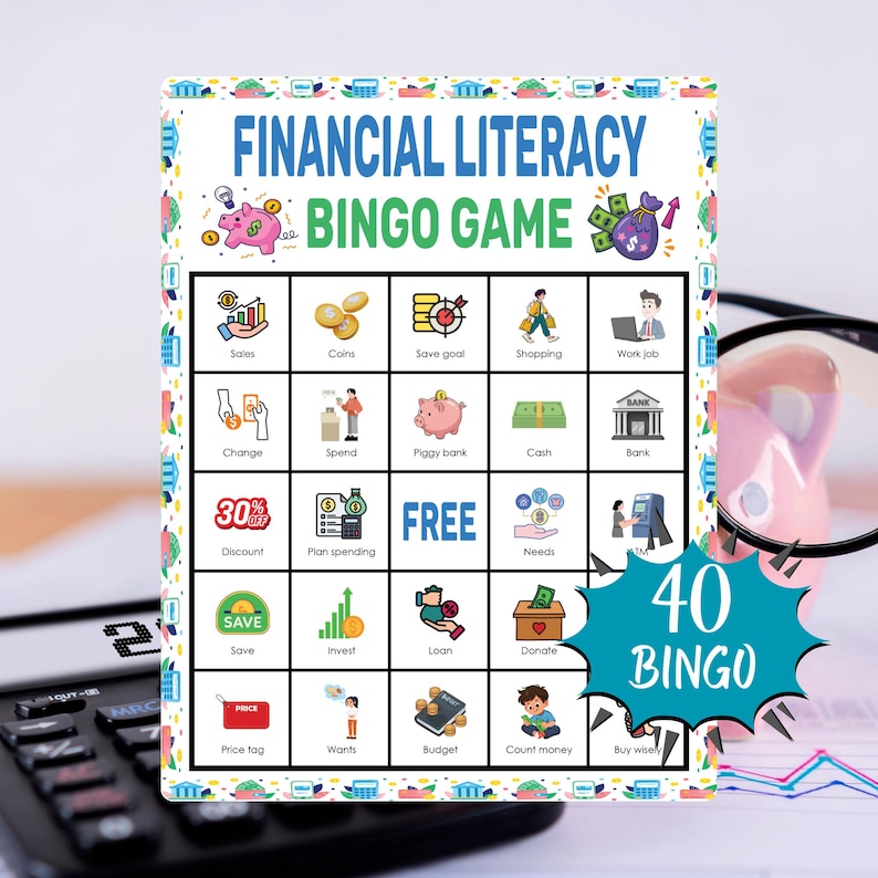 Financial Literacy Bingo Game Printable Money Skills Activity for Kids ...