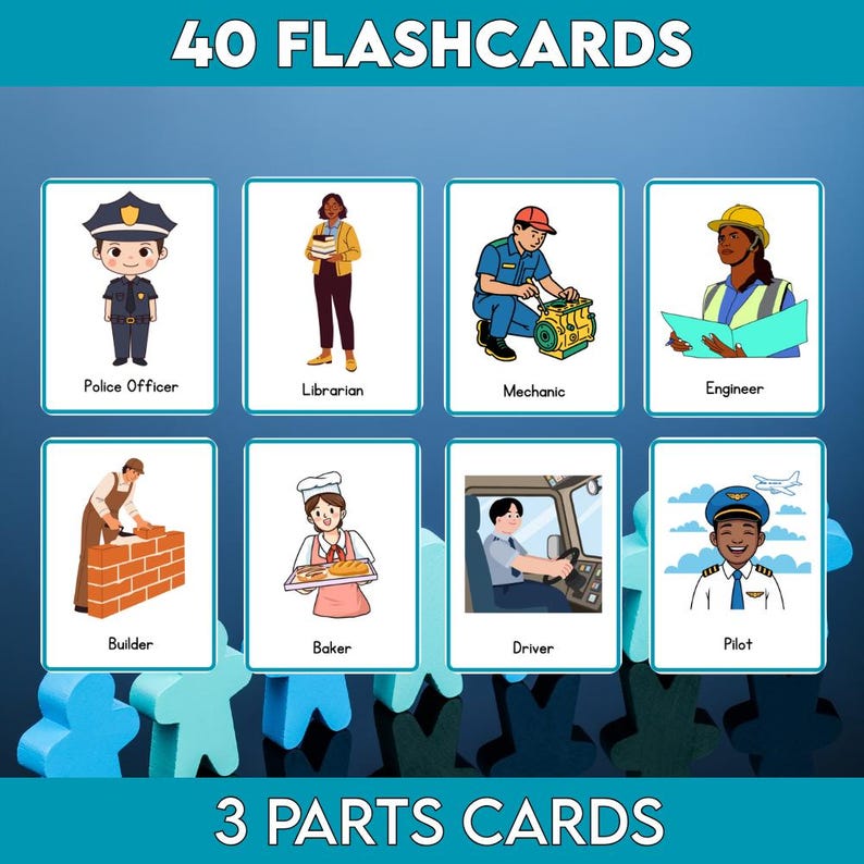 Community Helpers Flashcards Printable | Community Worker Cards for ...