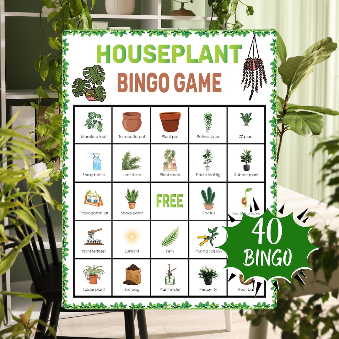 Houseplant Bingo Game | Fun Printable Activity for Kids, Classroom ...