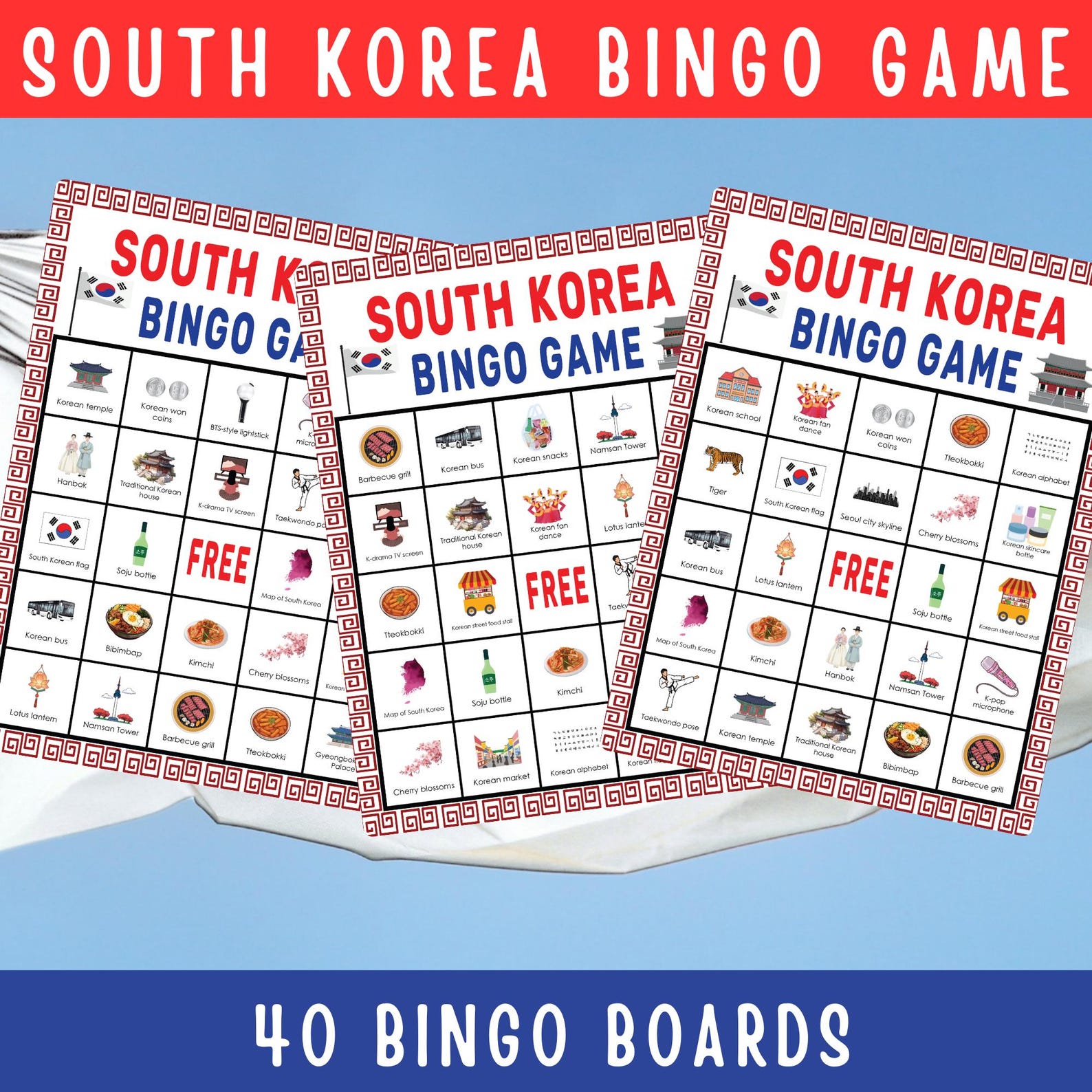 South Korea Bingo Game – A Fun, Educational, and Culture-filled ...
