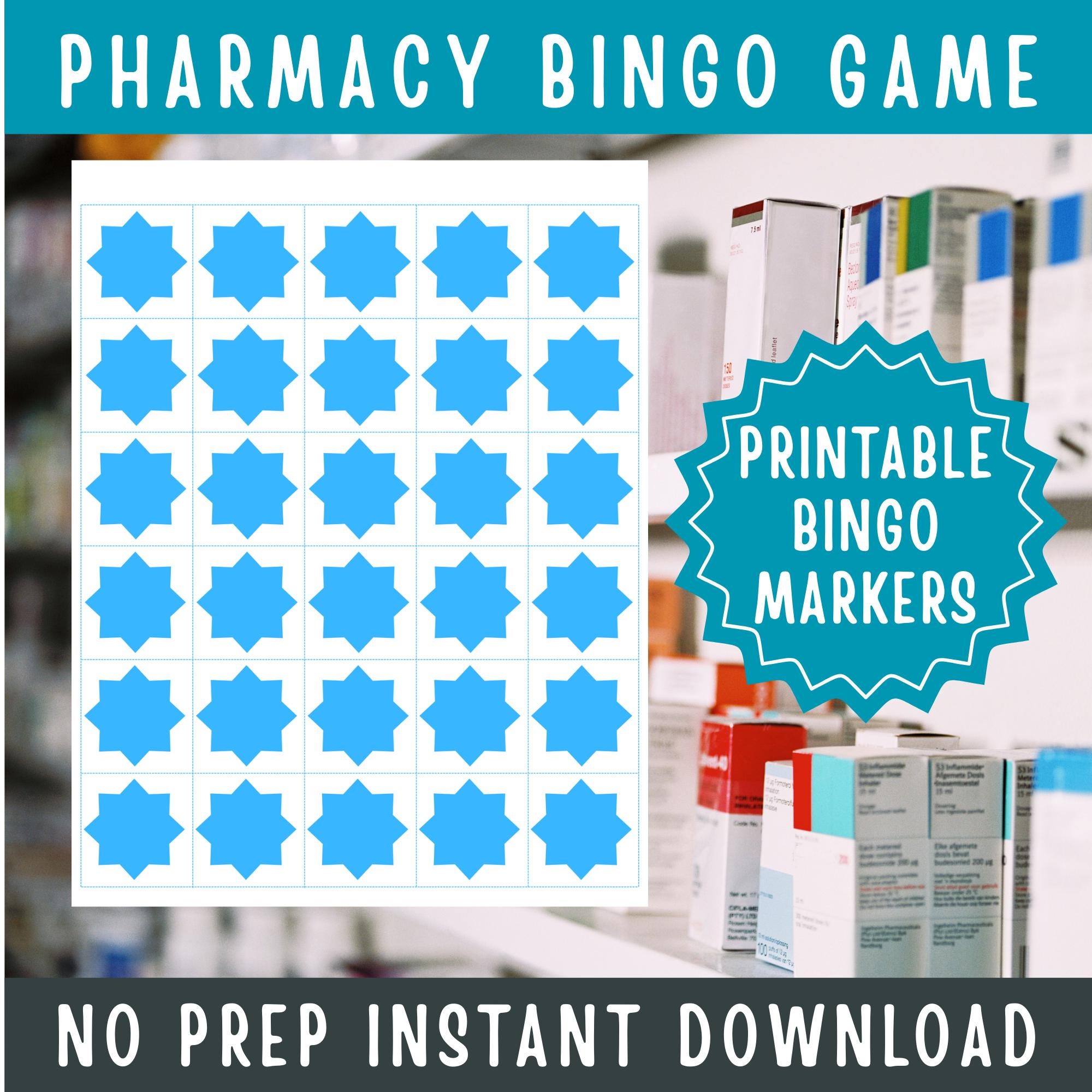 Pharmacy Bingo Game Printable Health Medication Activity for Kids ...