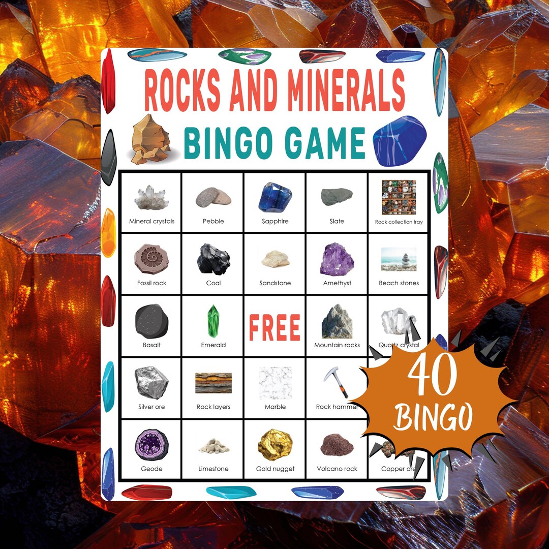 Rocks and Minerals Bingo Game | Fun Printable Geology Activity for Kids ...