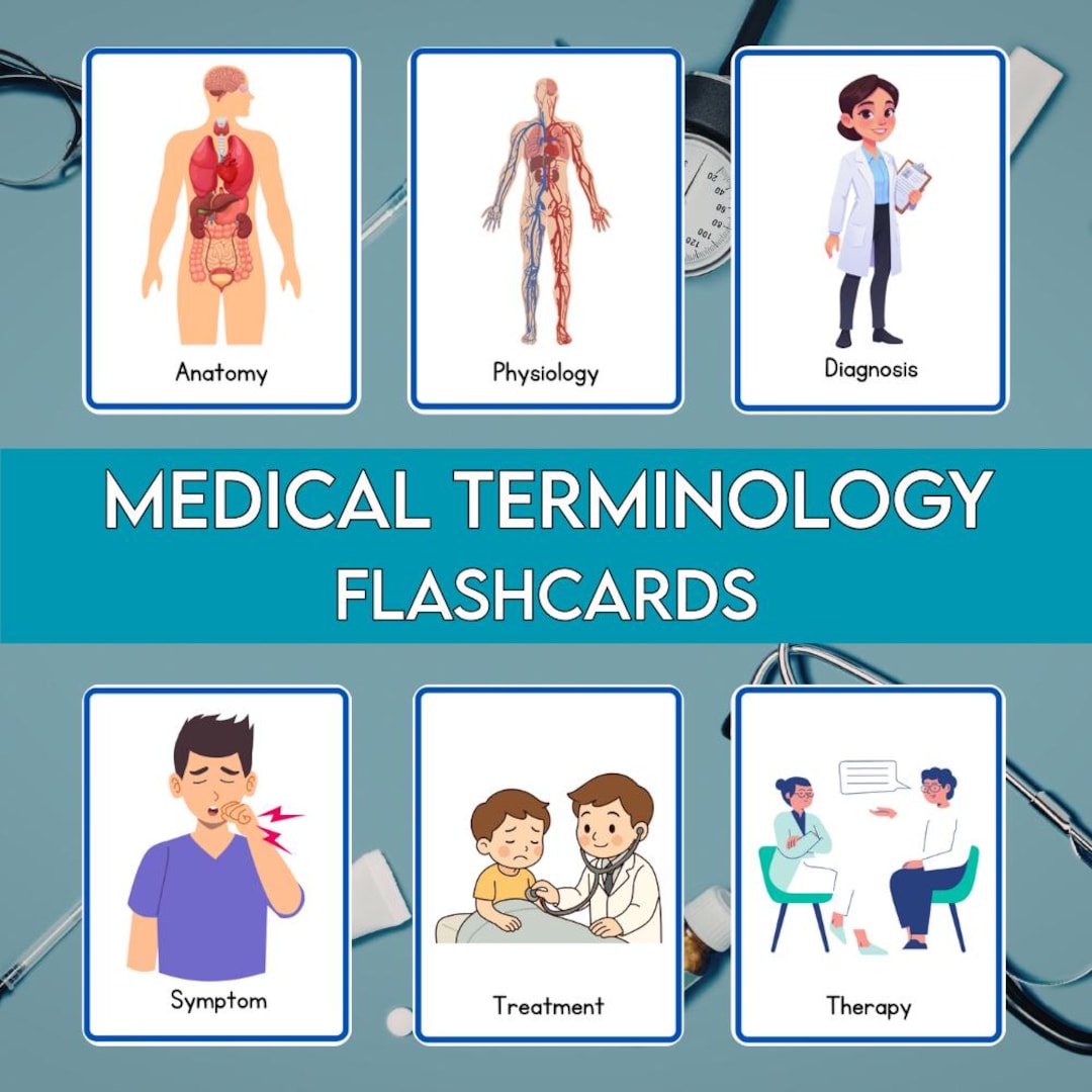 Medical Terminology Flashcards Printable | Healthcare Vocabulary Study ...