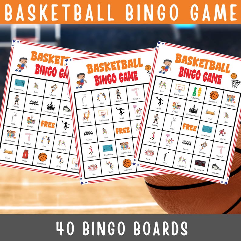 Basketball Bingo Game | Fun Sports Activity for Kids, Classroom, and ...