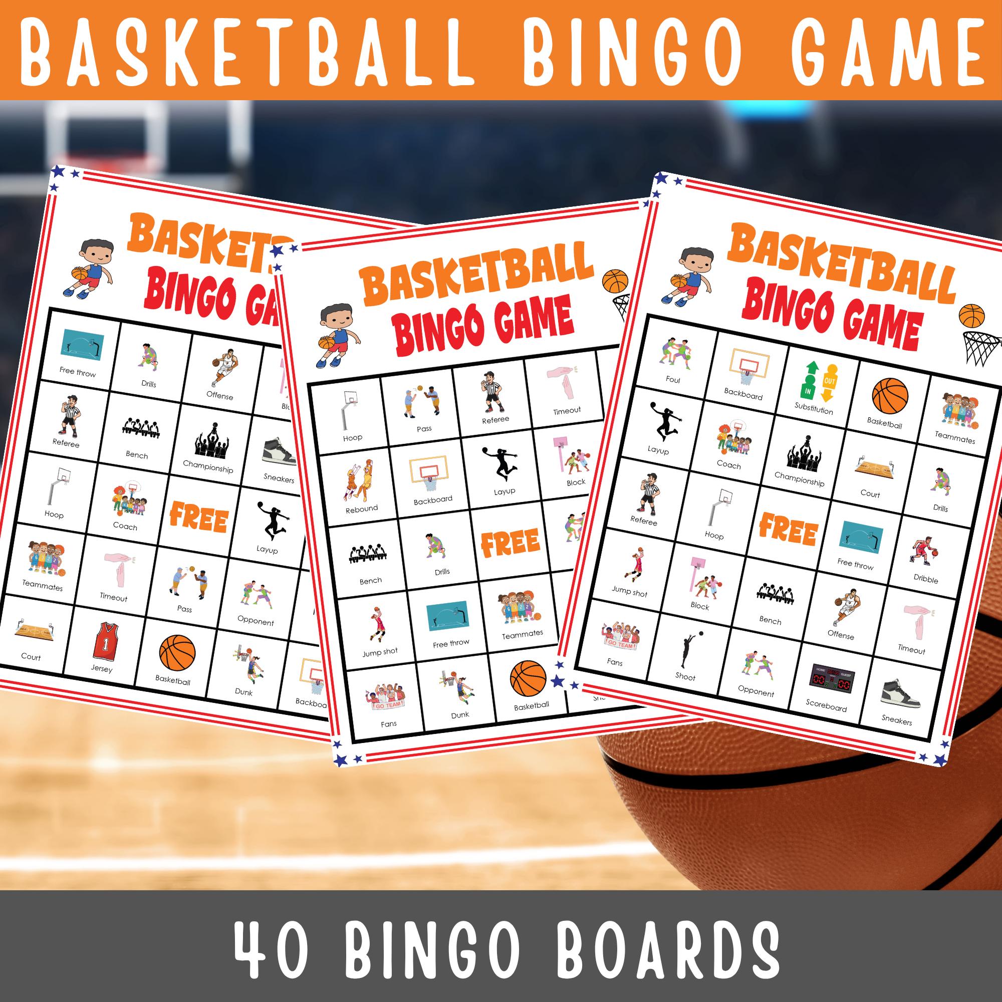 Basketball Bingo Game | Fun Sports Activity for Kids, Classroom, and ...