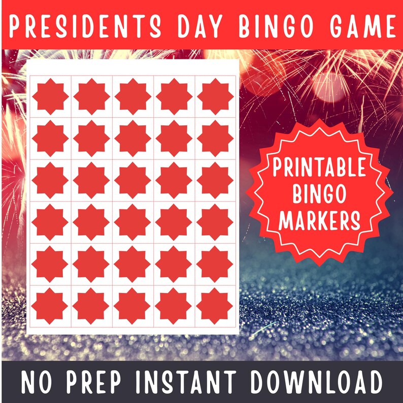 Presidents Day Bingo Game | Printable U.S. Presidents Learning Game for ...