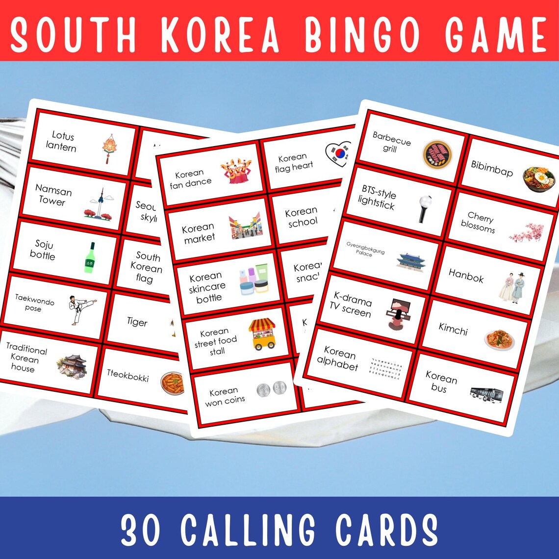 South Korea Bingo Game – A Fun, Educational, and Culture-filled ...