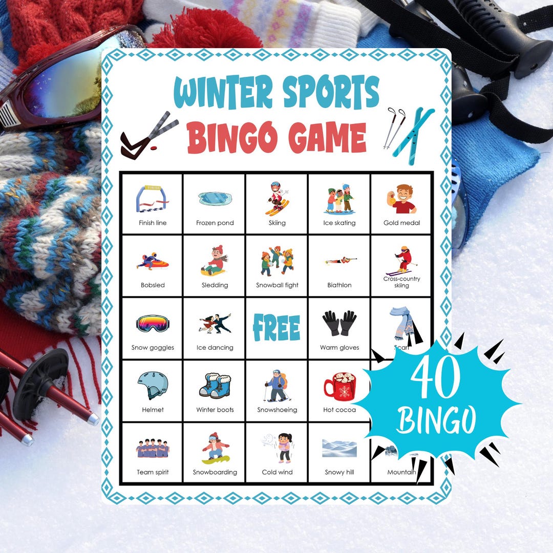 Winter Sports Bingo Game | Fun & Educational Winter-themed Printable ...