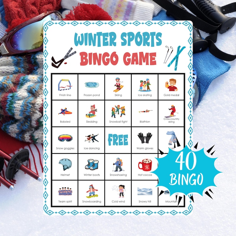 Skiing Card Game - Etsy