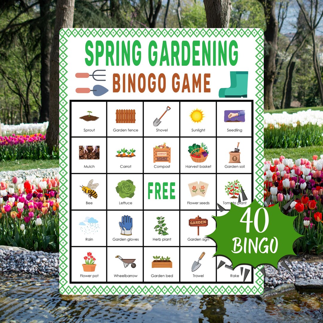 Spring Gardening Bingo Game Printable Nature Activity for Kids ...