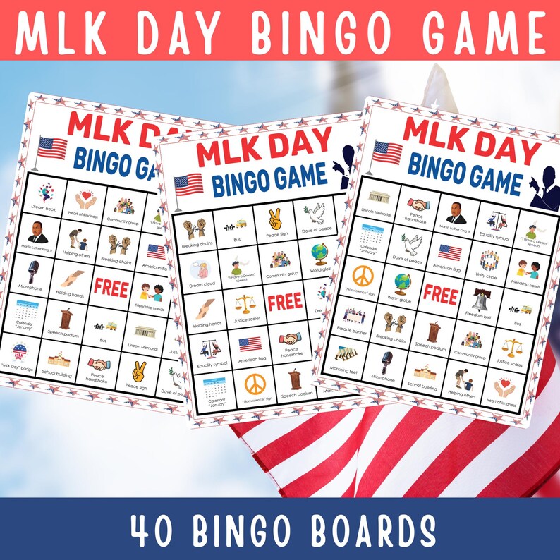 MLK Day Bingo Game | Martin Luther King Jr Activity | Classroom MLK ...