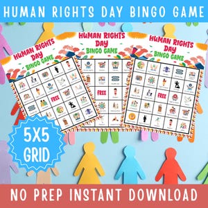 Human Rights Day Bingo Game | Educational Printable for Kids, Classroom ...