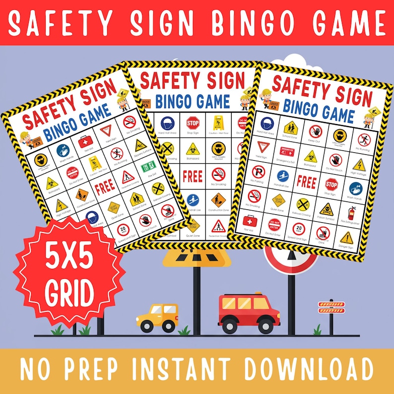 Safety Sign Bingo – Fun & Educational Printable Game for Kids ...