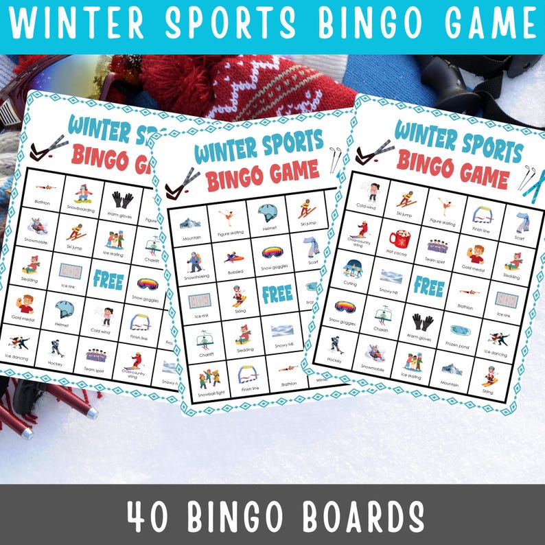 Winter Sports Bingo Game | Fun & Educational Winter-themed Printable ...