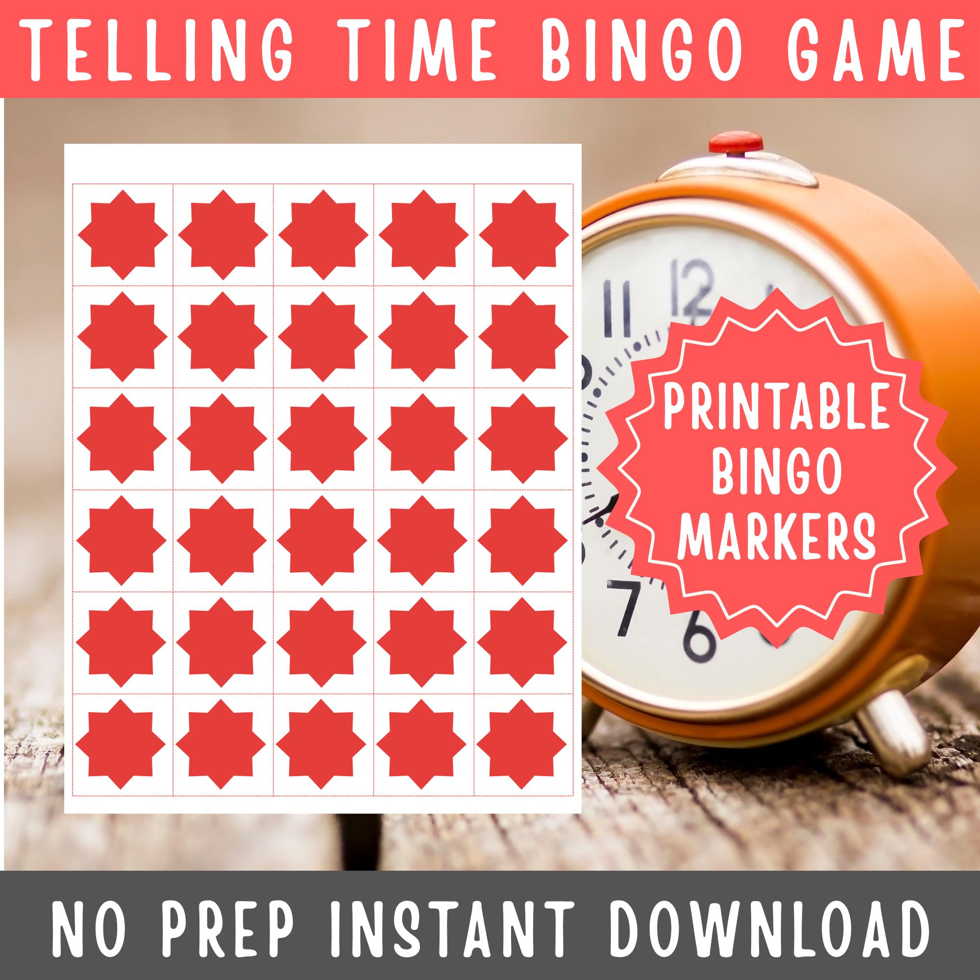 Telling Time Bingo Game | Fun Clock Learning Activity for Kids ...