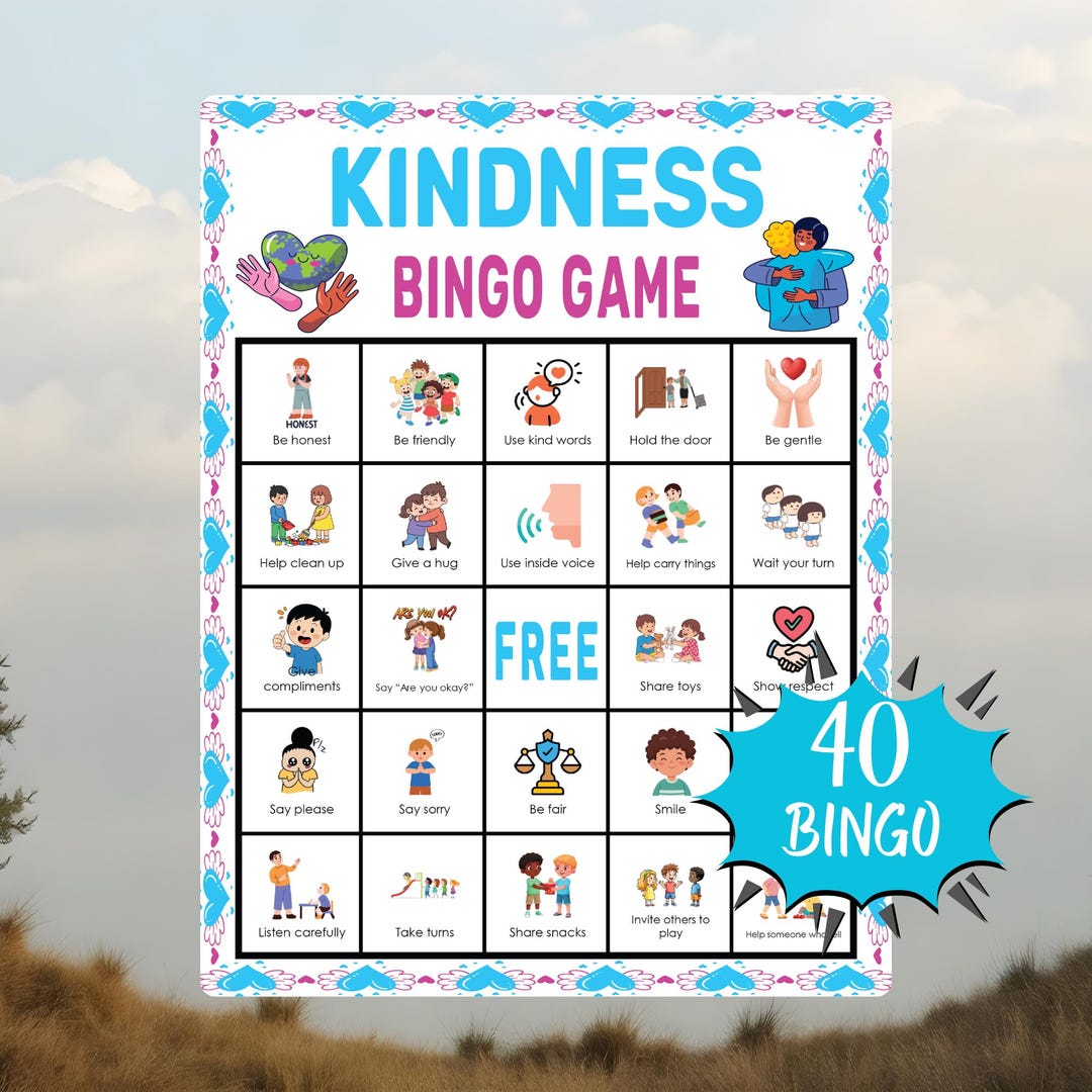 Kindness Bingo Game | Kindness Activities Printable for Kids, Classroom ...