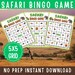 Safari Bingo Game | Jungle Animals Printable Activity for Kids ...