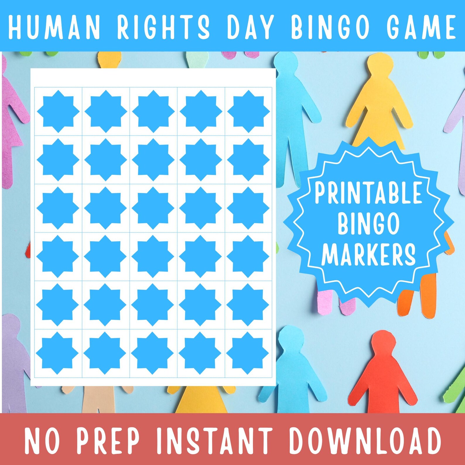 Human Rights Day Bingo Game | Educational Printable for Kids, Classroom ...