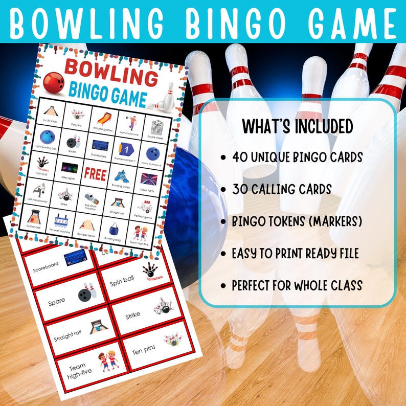 Bowling Bingo Game – Fun Printable Bowling-themed Activity for Kids ...