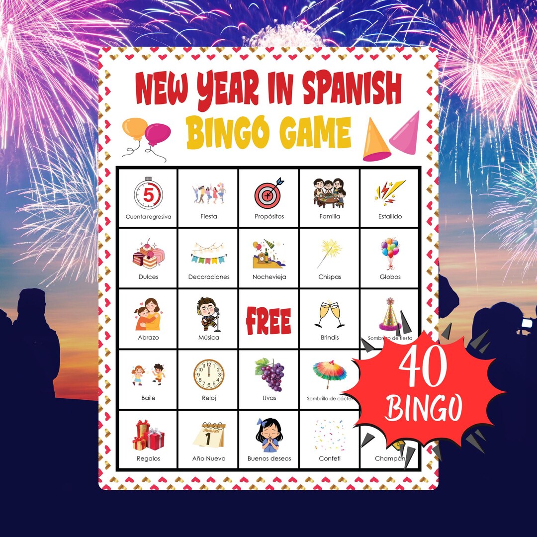 New Year in Spanish Bingo Game | Feliz Año Nuevo Printable Activity for ...