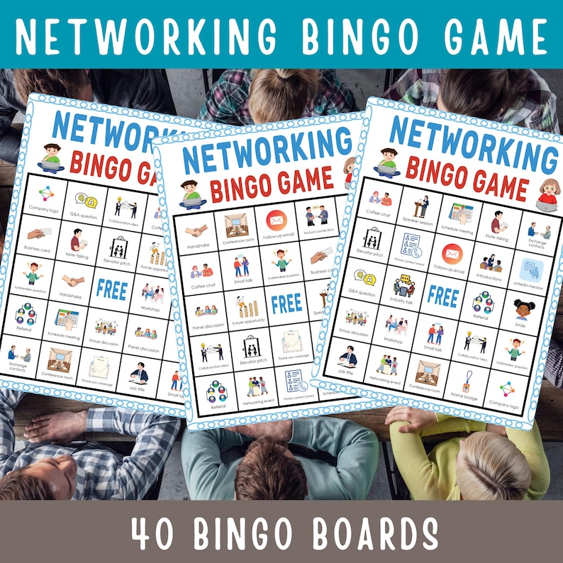 Networking Bingo Game Printable Professional Icebreaker Activity for ...