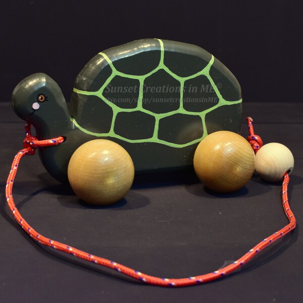 Turtle Pull Toy - Etsy