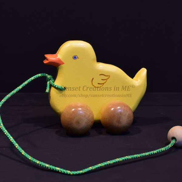 Wooden Duck Toy - Etsy
