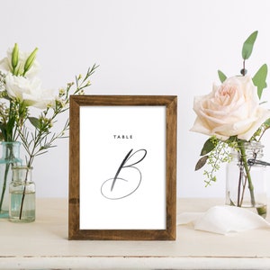 Printable Wedding Table Letters A-Z Watercolor Table Numbers - Etsy