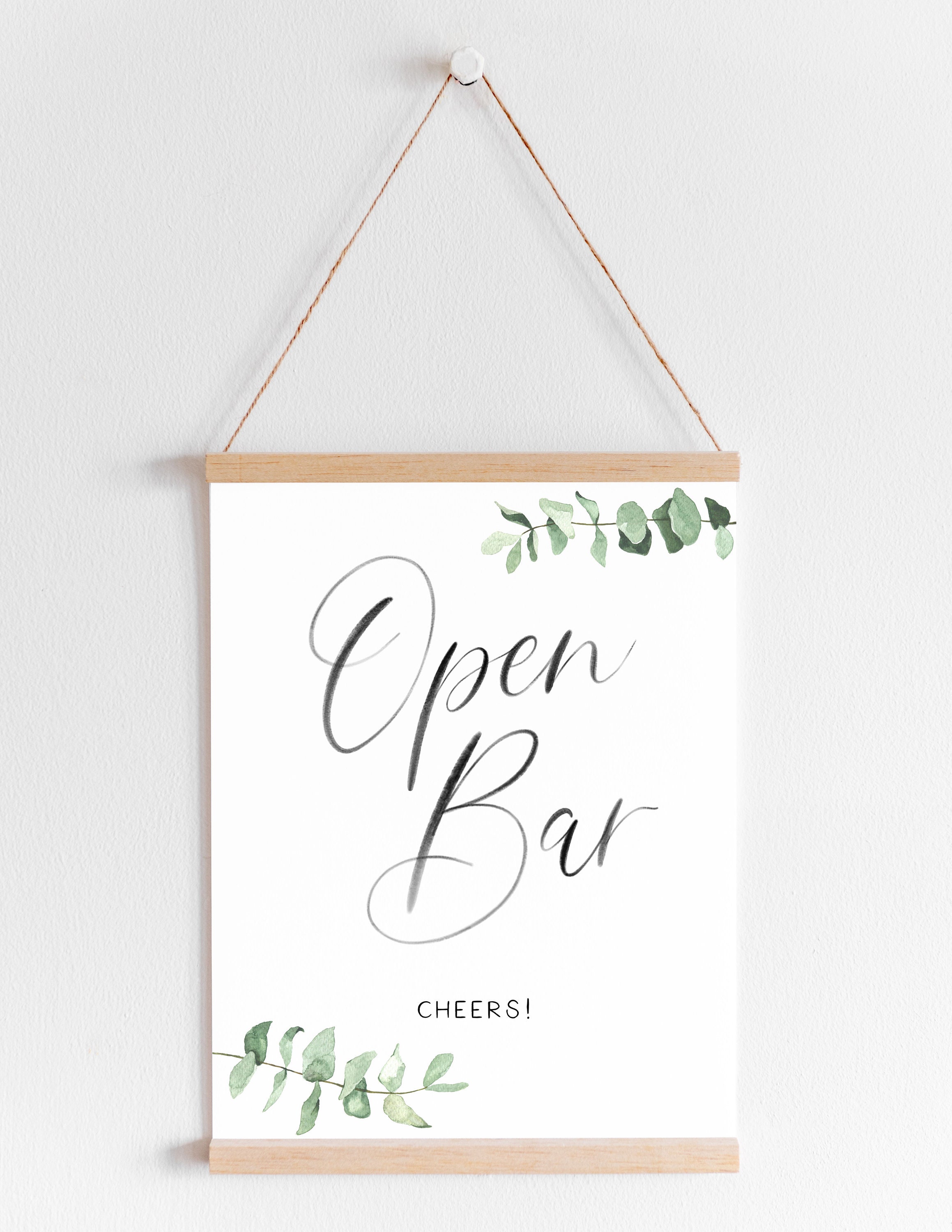 Instant Download Template Classic Wedding Sign Template Wedding Bar ...