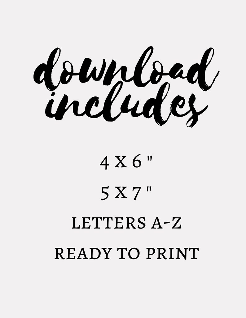 Printable Wedding Table Letters A-Z Watercolor Table Numbers | Etsy
