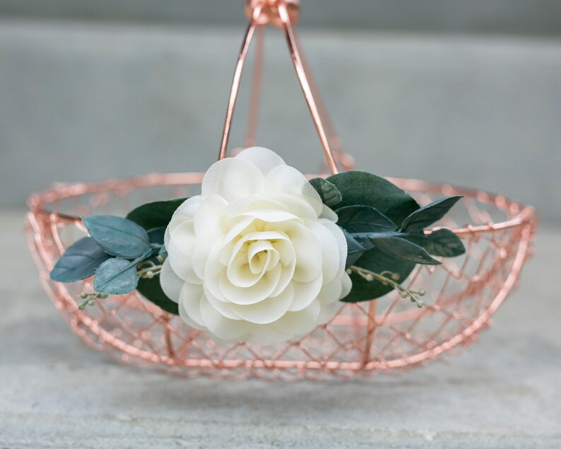 Rose Gold Flower Girl Basket Copper Metal Wedding Basket - Etsy