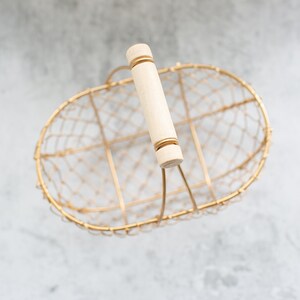 SALE/IMPERFECT • Small Gold Flower Girl Basket | Petite Metal Basket ...