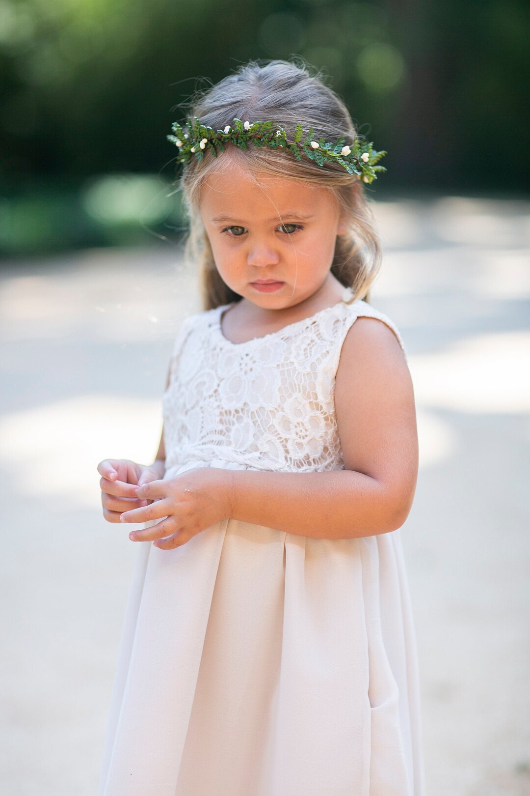 Fern Flower Crown | Greenery Crown | Wedding Floral Halo | Flower Girl ...