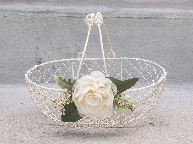 Rustic Flower Girl Basket Small Flower Girl Gift Rustic - Etsy