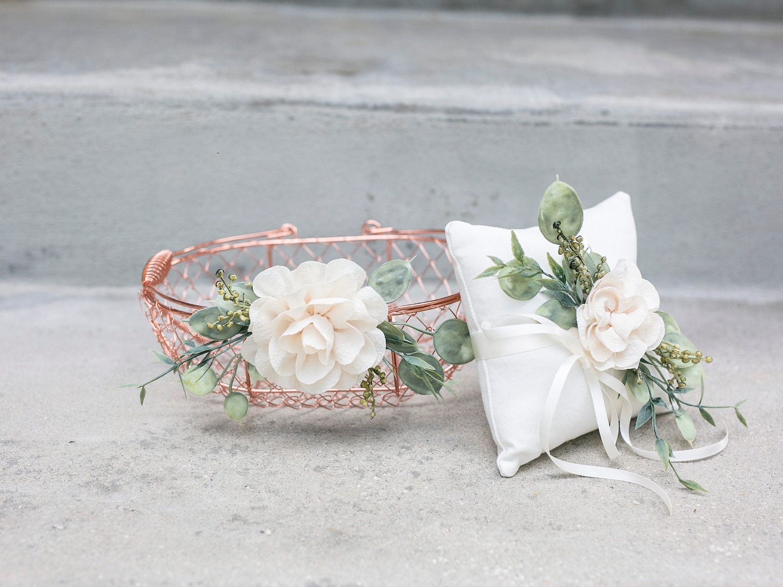Champagne Gold or Rose Gold Metallic Flower Girl Basket - Etsy