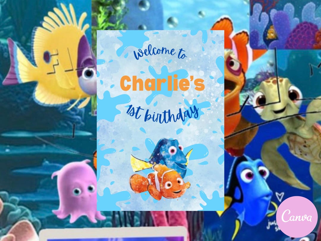 Finding Nemo Welcome Sign Template (digital) - Etsy