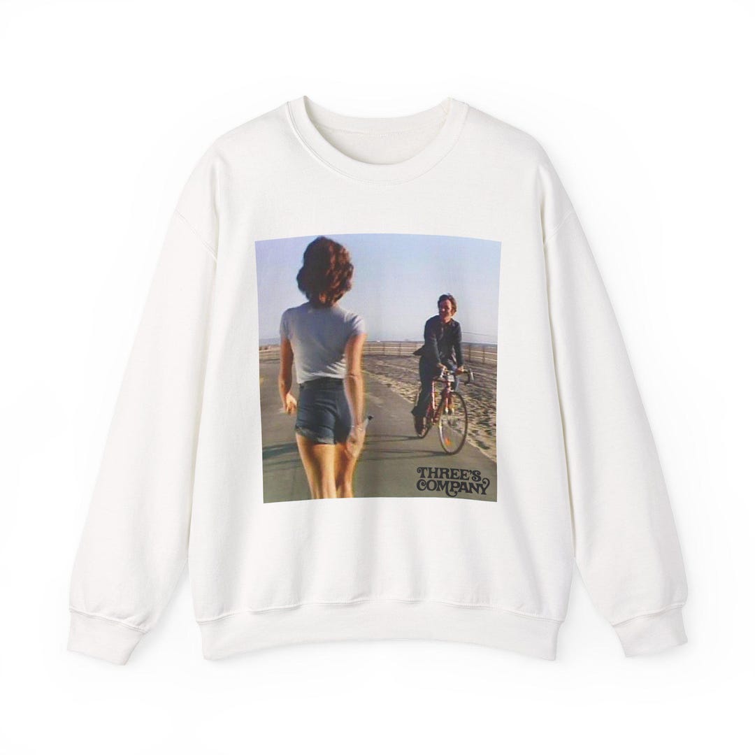 Retro Sitcom Crew Neck Sweatshirt - Jack, Janet, Chrissy, Mr. Roper ...