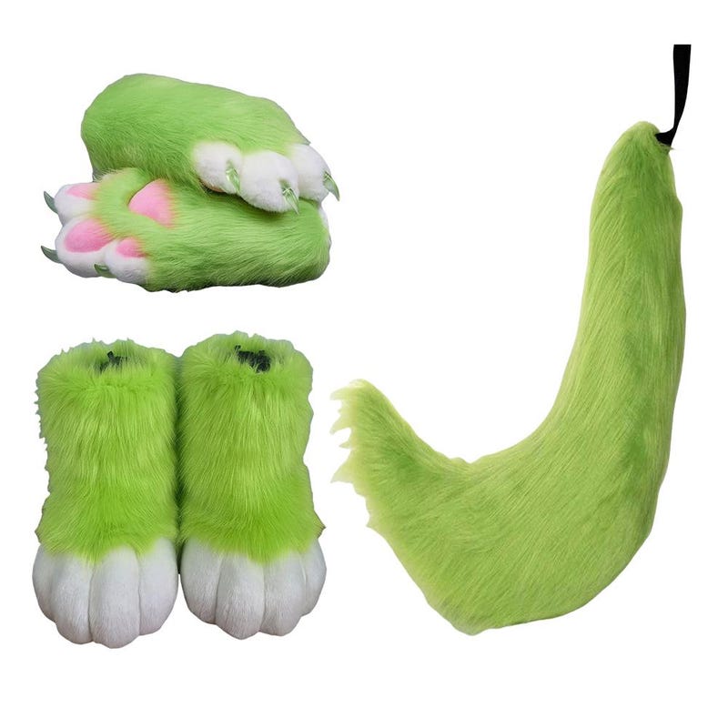 Green and Pink Feet Paws - Etsy